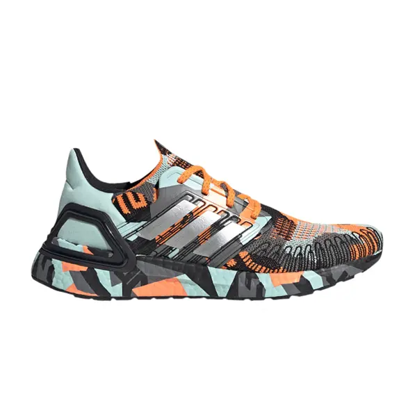 Adidas Ultraboost 20 Geometric Pack Sneakers - Blue | Editorialist