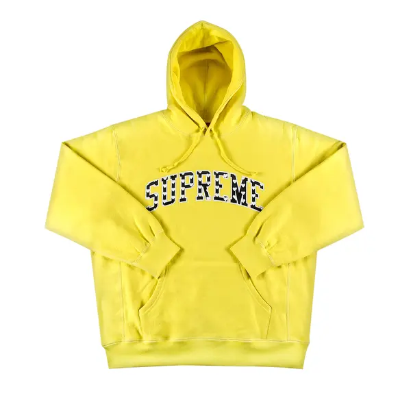 Supreme Hearts Arc Hooded Sweatshirt - Yellow