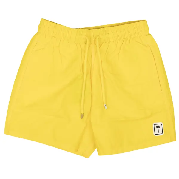 Palm Angels X Vilebrequin Logo Patch Swim Trunks - Yellow