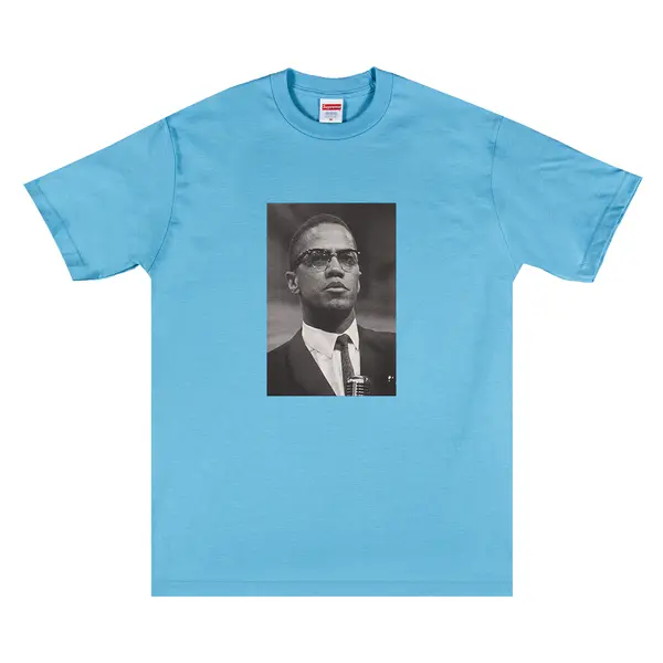Supreme Malcolm X Tee 'light Slate - Blue