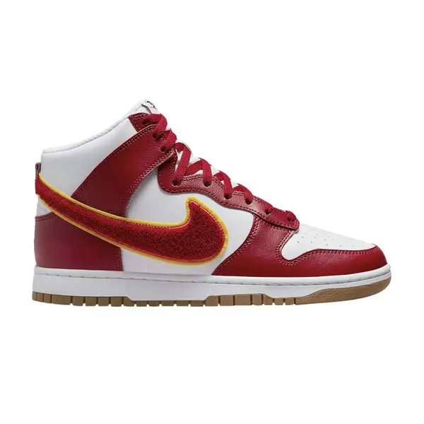 Nike Dunk High Chenille Swoosh Gym Red