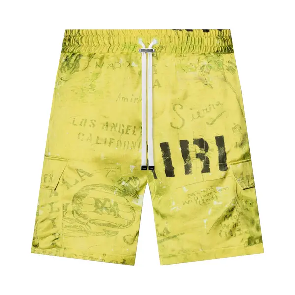 Amiri Army Stencil Cargo Short - Green