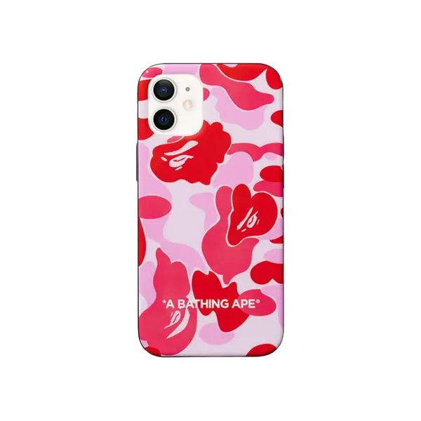 A BATHING APE Abc Camo Iphone 12 Mini Case - Pink