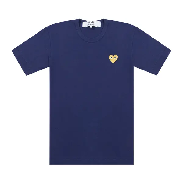Play Comme Des Garcon Gold Heart T-shirt - Blue