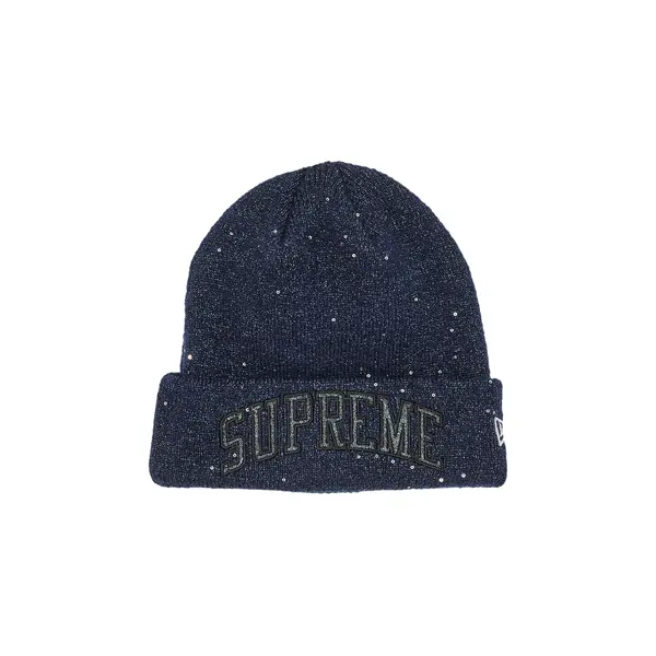 Supreme X New Era Metallic Arc Beanie - Blue