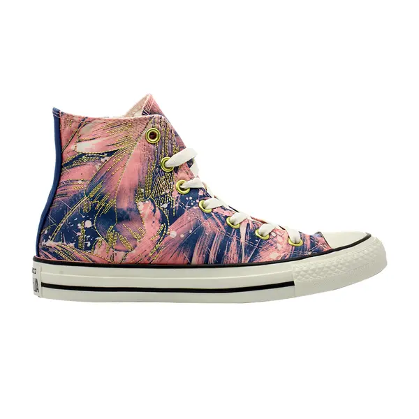 CONVERSE Chuck Taylor All Star High 'feather Print' Sneaker - Pink