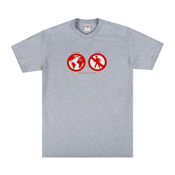 Supreme Save The Planet Tee 'heather - Grey
