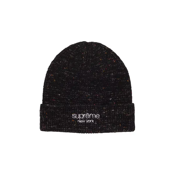 Supreme Rainbow Speckle Beanie - Black