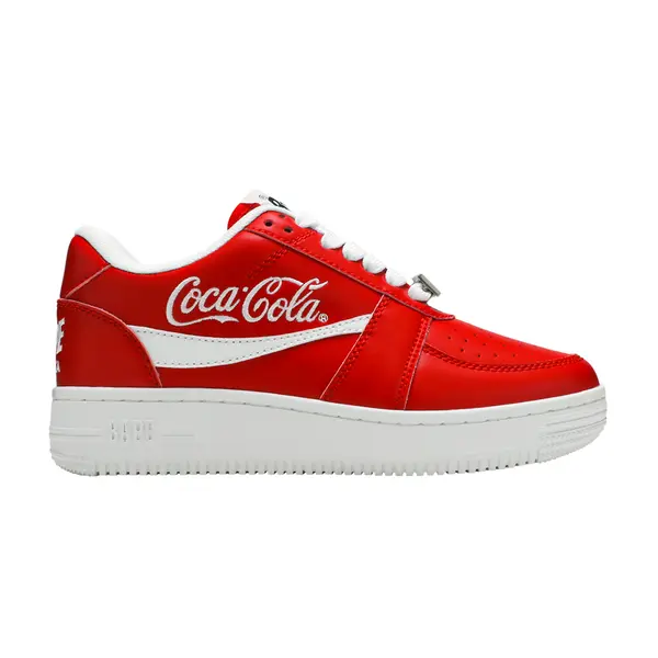 A BATHING APE Coca-cola X Bapesta Low - Red