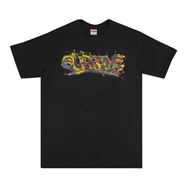 Supreme Paint Logo Tee - Black