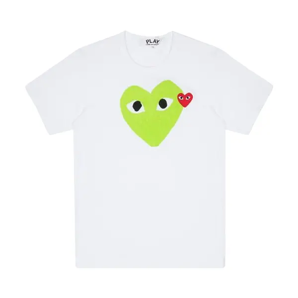 Play Comme Des Garcon Heart Logo T-shirt - White