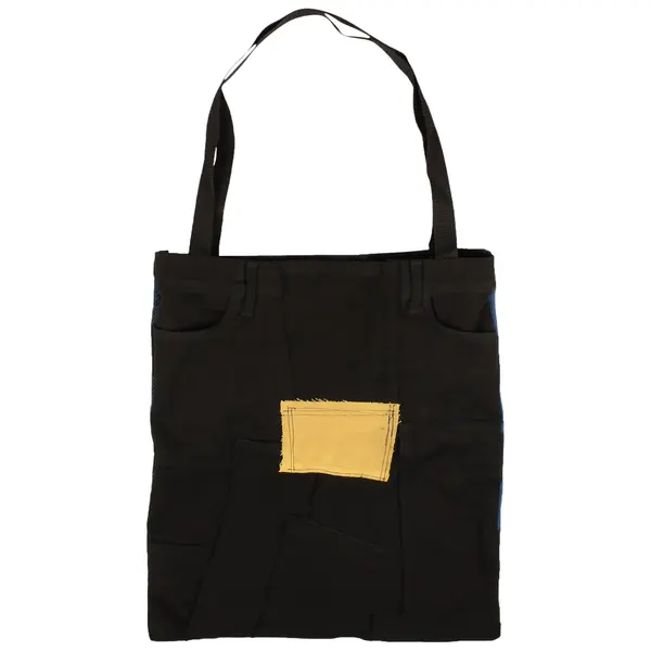 424 Flannel Patched Tote - Black