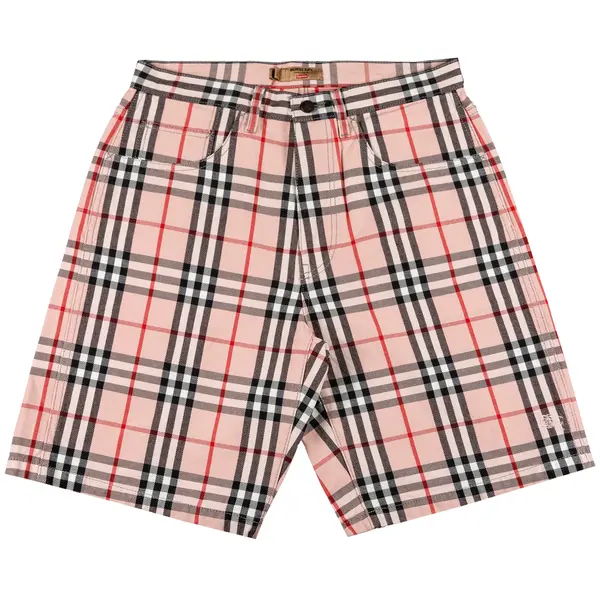 Supreme X Burberry Denim Short - Pink