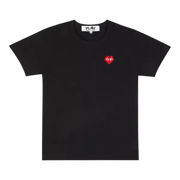 Play Comme Des Garcon X Invader Heart Tee - Black