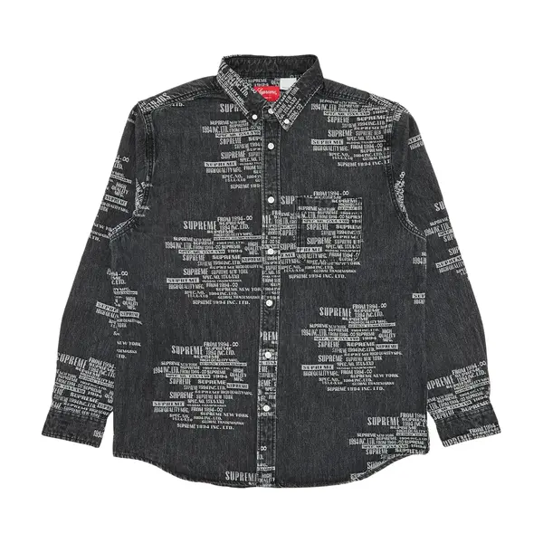 Supreme Trademark Jacquard Denim Shirt 