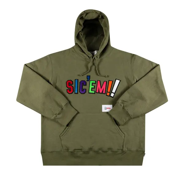 Supreme X Wtaps Sic'em! Hooded Sweatshirt - Green
