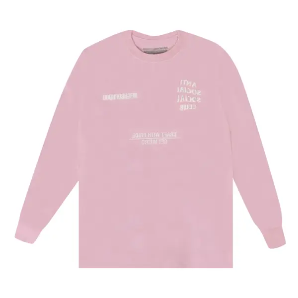 ANTI SOCIAL SOCIAL CLUB X Neighborhood Long-sleeve T-shirt - Pink
