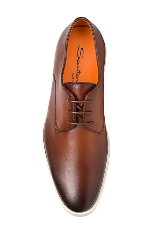 Santoni Dilate Leather Derby Sneakers - Brown