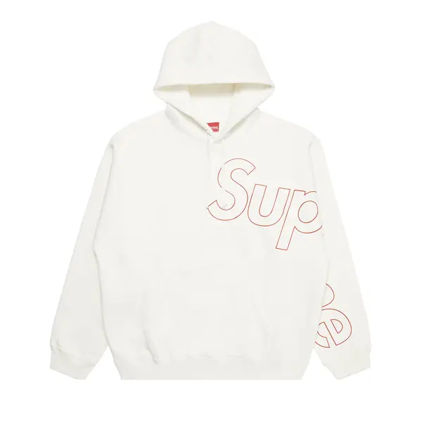 Supreme Reflective Hooded Sweatshirt - White