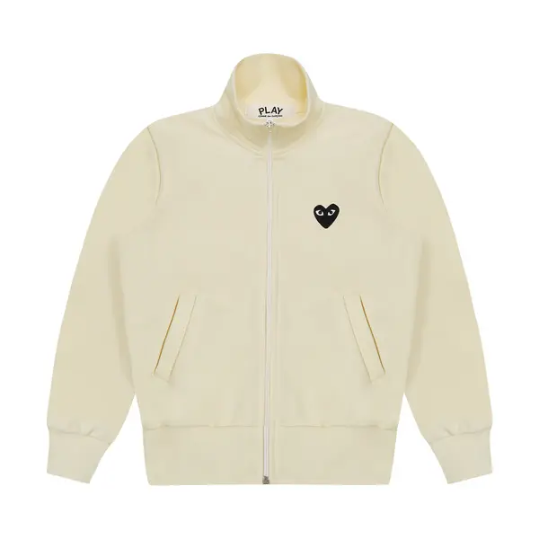 Play Comme Des Garcon Big Black Heart Sweatshirt - White
