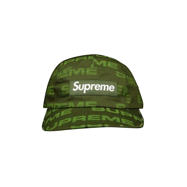 Supreme Reactive Print Camp Cap - Green