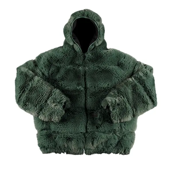 Supreme X Wtaps Faux Fur Hooded Jacket - Green