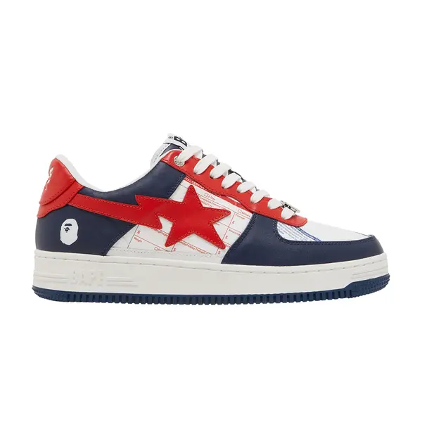 A BATHING APE Usps X Sta Priority Mail Express Label Sneakers - Blue