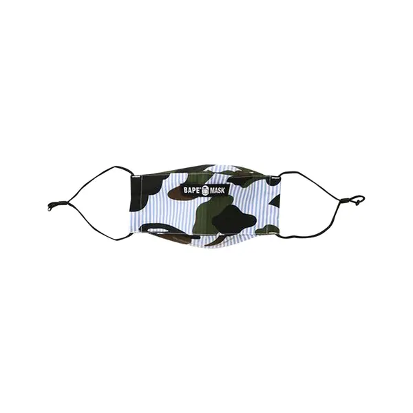 A BATHING APE 1st Camo Stripe Mask - Blue