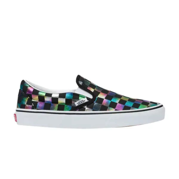 VANS Iridescent Checkerboard Slip-on Sneakers - Black