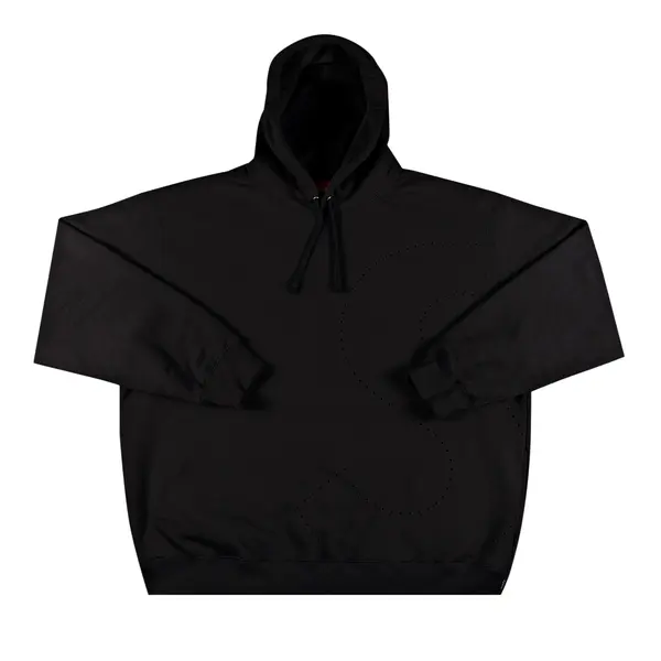 Supreme Laser Cut Logo Hooded Sweatshirt - Black