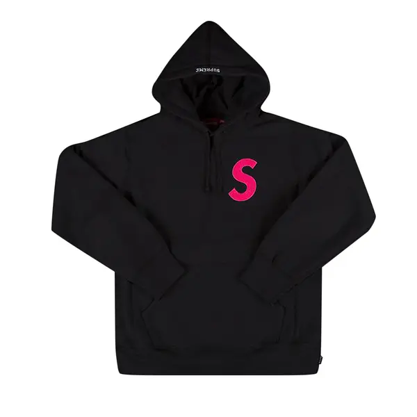 Supreme S Logo Hooded Sweatshirt - Black