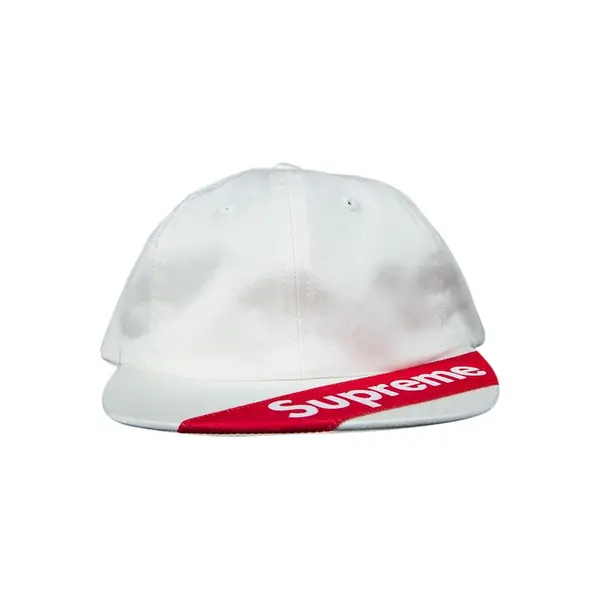 Supreme Visor Label 6 Panel - White