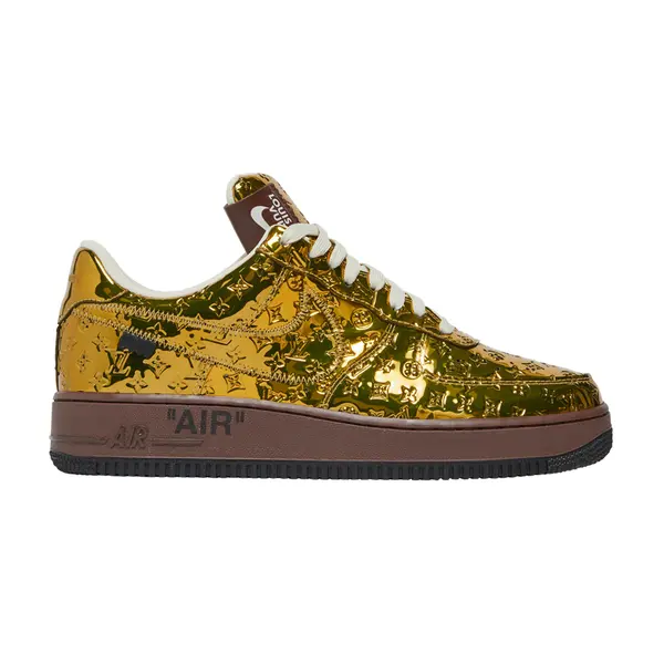 Nike Louis Vuitton X Force 1 Low 'metallic Sneakers - Gold
