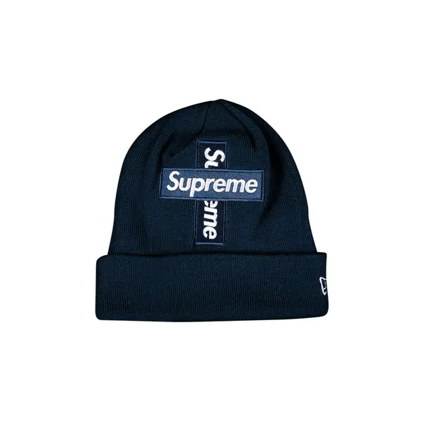 Supreme X New Era Cross Box Logo Beanie - Blue