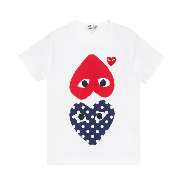 Play Comme Des Garcon Polka Dot Heart T-shirt