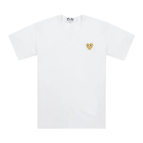 Play Comme Des Garcon Gold Heart T-shirt - White