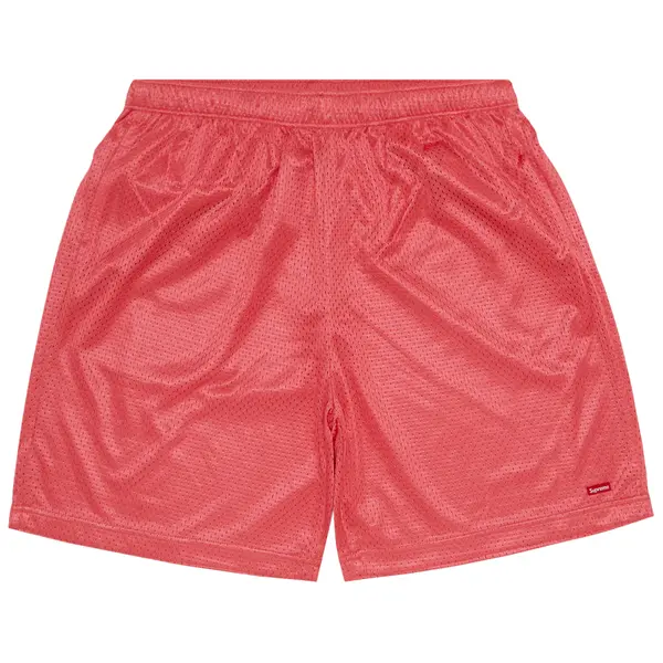 Supreme Small Box Baggy Mesh Short 'coral - Orange
