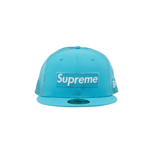 Supreme X New Era Box Logo Mesh Back Cap - Blue