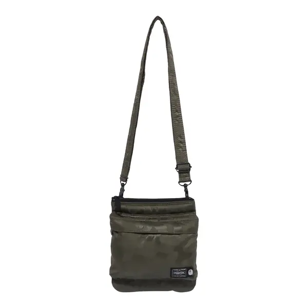 A BATHING APE X Porter-yoshida & Co. Solid Camo Shoulder Pouch - Green