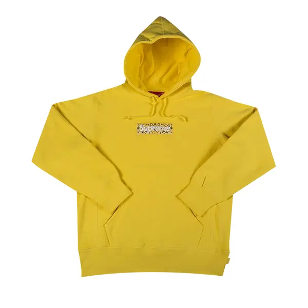 Supreme Bandana Box Logo Hooded Sweatshirt - Yellow