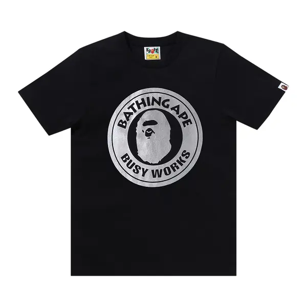 A BATHING APE Hologram Busy Works Tee - Black