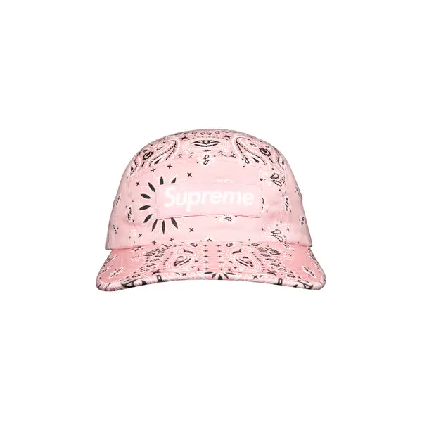 Supreme Bandana Camp Cap - Pink