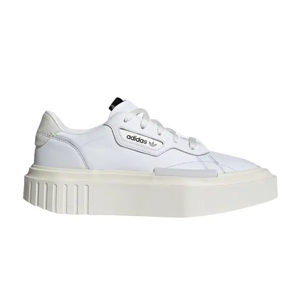 adidas gazelle silver green womens Adidas Womens Nizza Platform Sneakers White/White main image 0