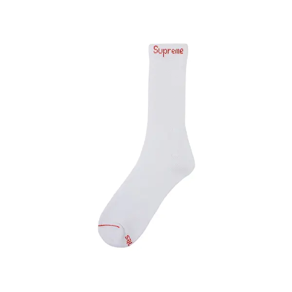 Supreme X Hanes Crew Socks - White