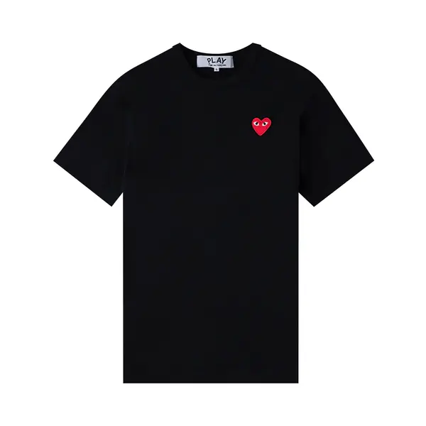 Play Comme Des Garcon Mini Heart Logo Tee - Black