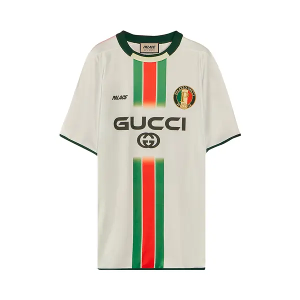 Gucci Printed Football Technical Jersey T-shirt - White