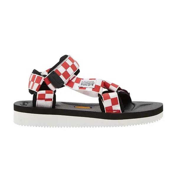 Suicoke Depa-v2 Checkerboard Sandals - Red