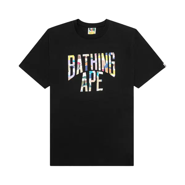 A BATHING APE Multi Camo Nyc Logo Tee - Black