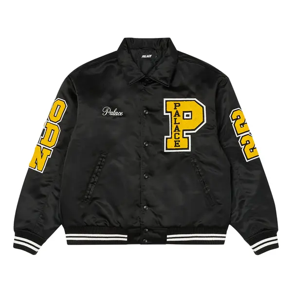 PALACE Satin Varsity Jacket - Black