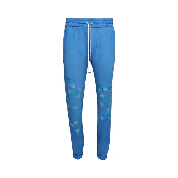 Amiri Pigment Spray Star Sweatpants 'heather Carolina - Blue